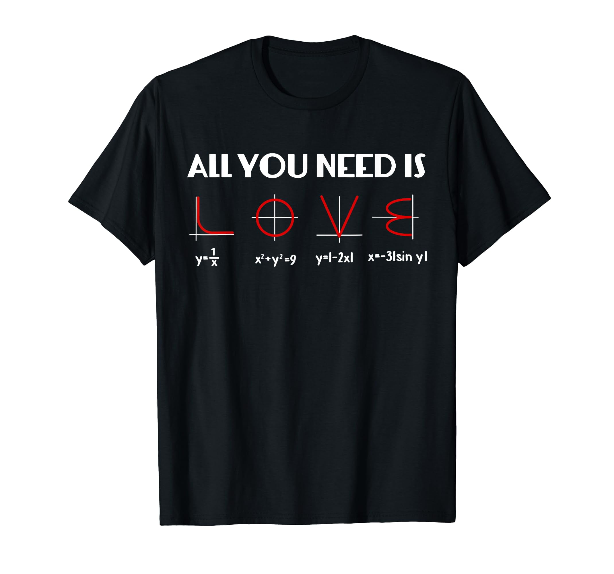 All You Need Is Love - Math Equation T Shirt for Math Lovers T-Shirt ...