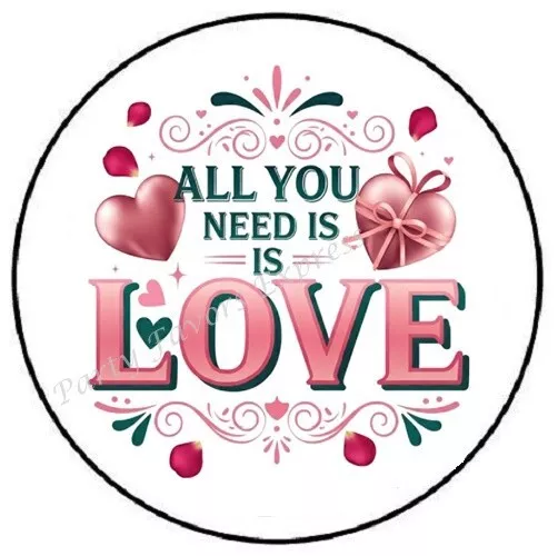 All You Need Is Love Stickers Party Favors Phone Decal Water Bottle ...