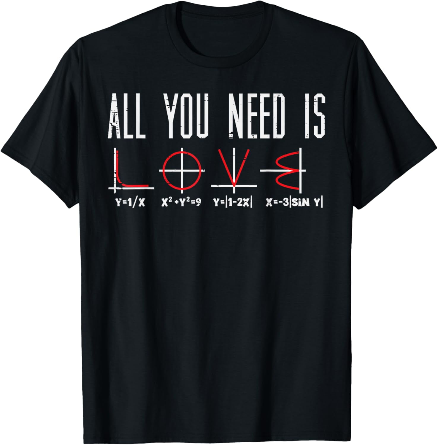 All You Need Is Love Valentines Day Math Algebra Men Women T-Shirt ...