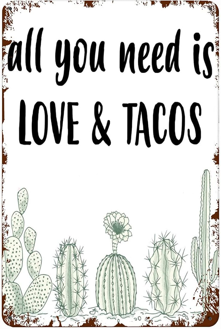 All You Need is Love and Tacos Taco Bar Sign Cactus Taco Bar Succulent ...
