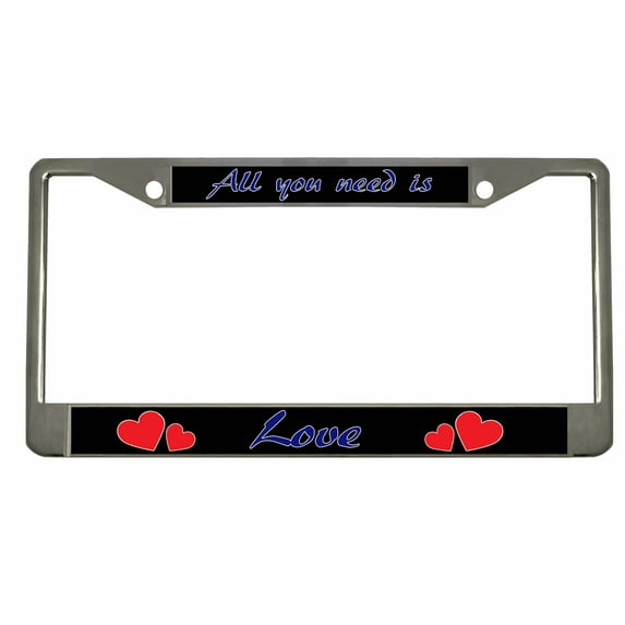 All You Need is Love Style Metal License Plate Frame Personalized/Car ...