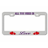 All You Need is Love Style Metal License Plate Frame Personalized/Car ...