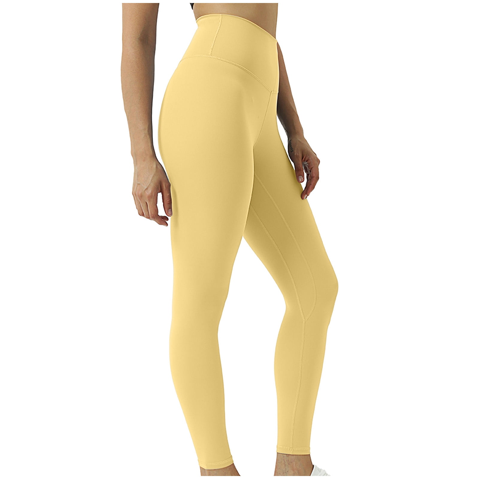 All Your Basics AXXD Yellow Leggings Women Butt Lifting High Waist Hip ...