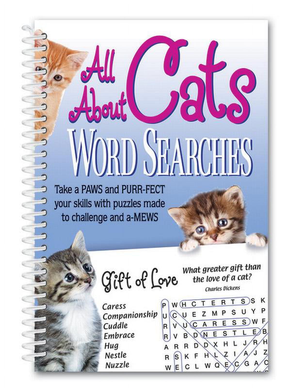 All about Cats Word Searches, (Spiral-Bound) - Walmart.com
