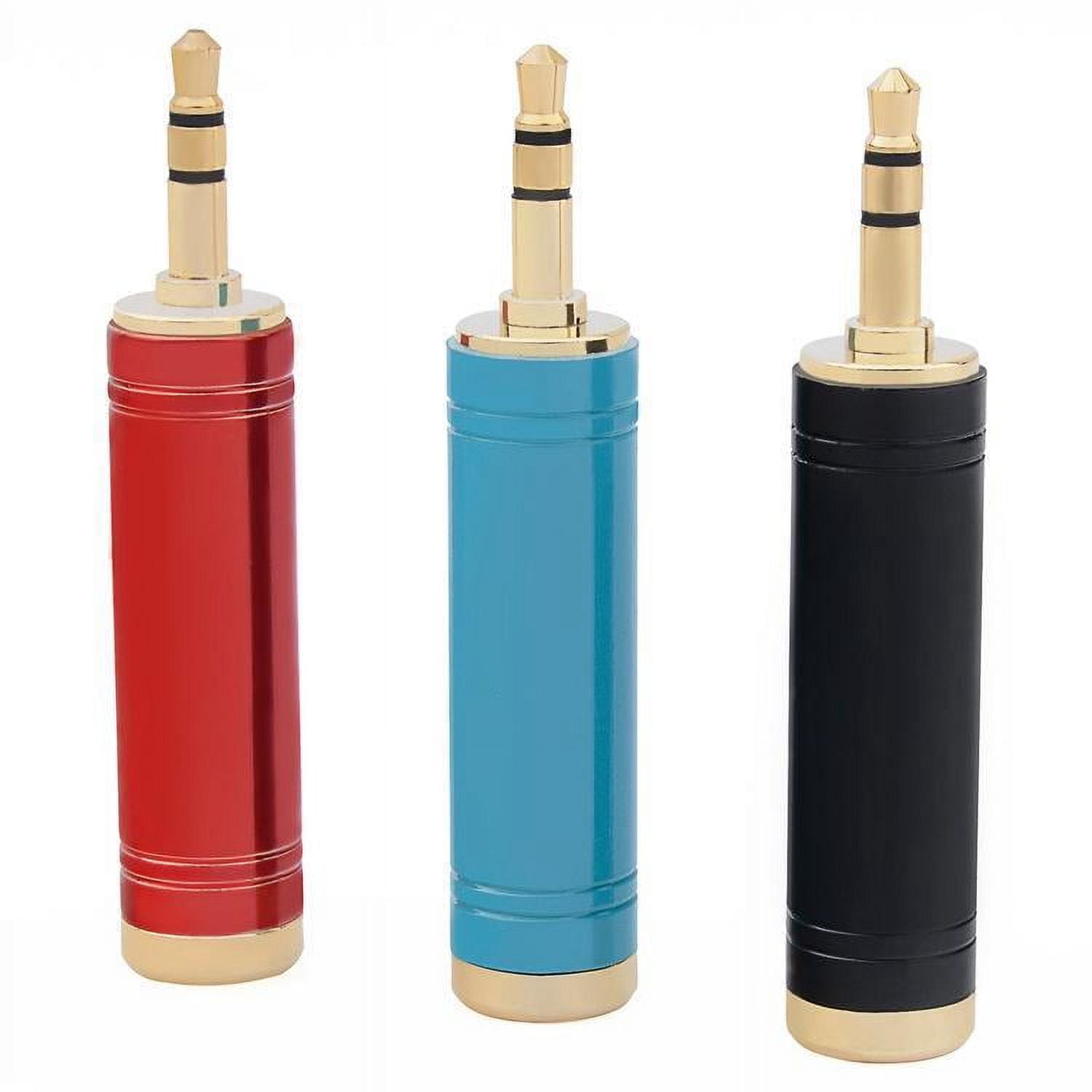 All copper 3.5 turn 6.5mm audio adapter headphone mic speaker jumper ...