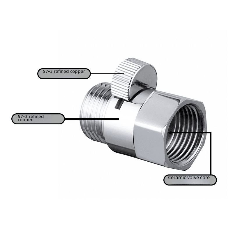 All copper 4 points large flow angle valve toilet spray gun quick ...