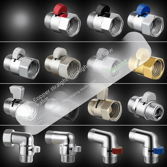 All copper 4 points large flow angle valve toilet spray gun quick ...