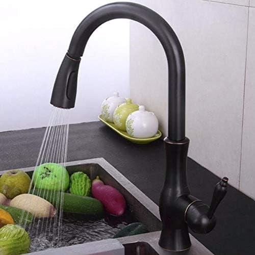 All-copper Drawing Kitchen Cold and Hot Water Faucet Universal Rotary ...