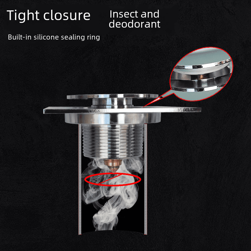 All-copper deodorant toilet bounce Press floor drain quick drain bathroom toilet insect-proof ...