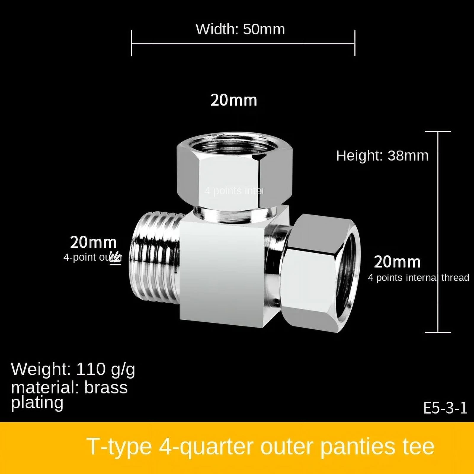 All-copper three-way water divider lively connects with 1/2 IN faucet ...