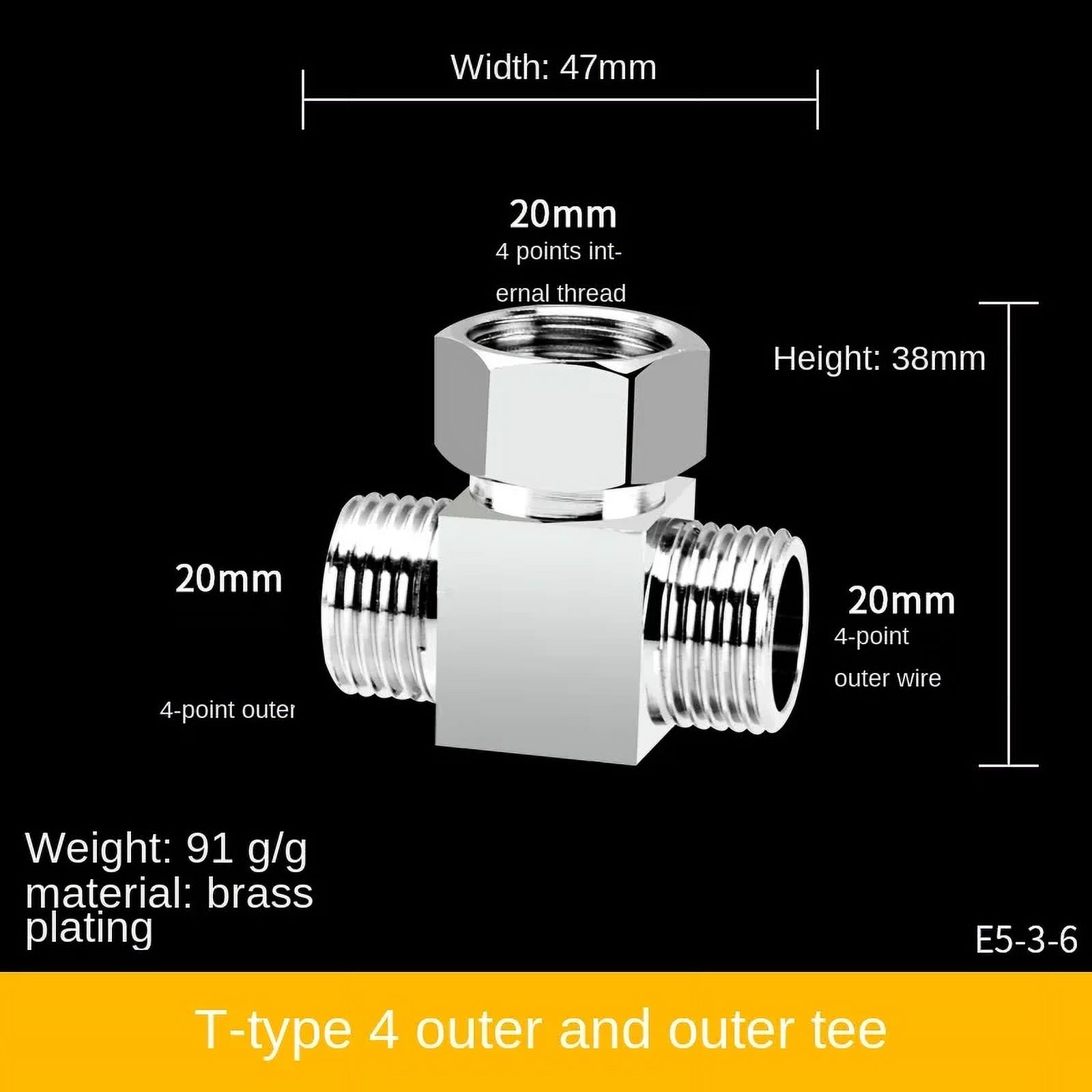 All-copper three-way water divider lively connects with 1/2 IN faucet ...