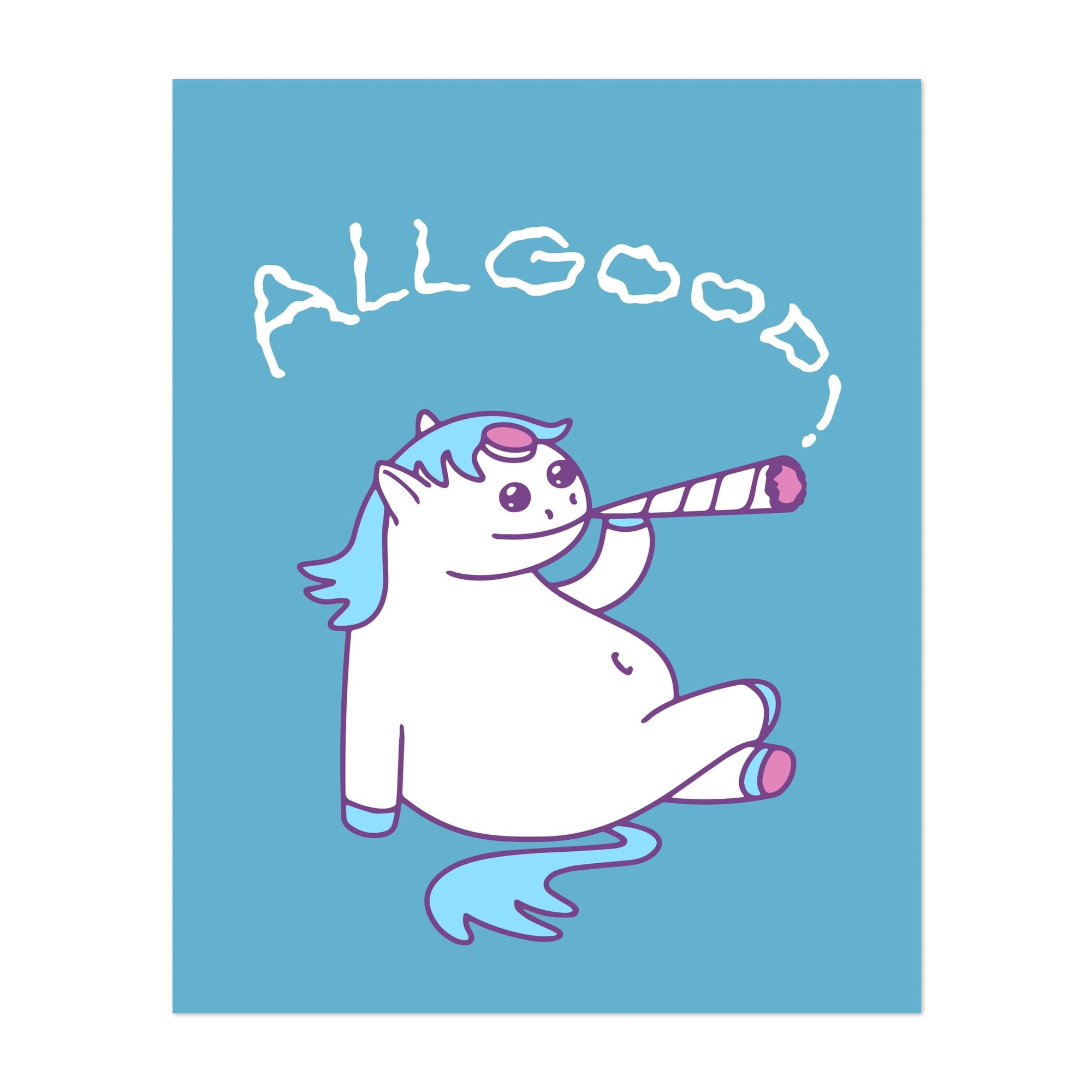 All good - Illustration Humor Whimsical Quote Pop Art Fantasy Unframed ...