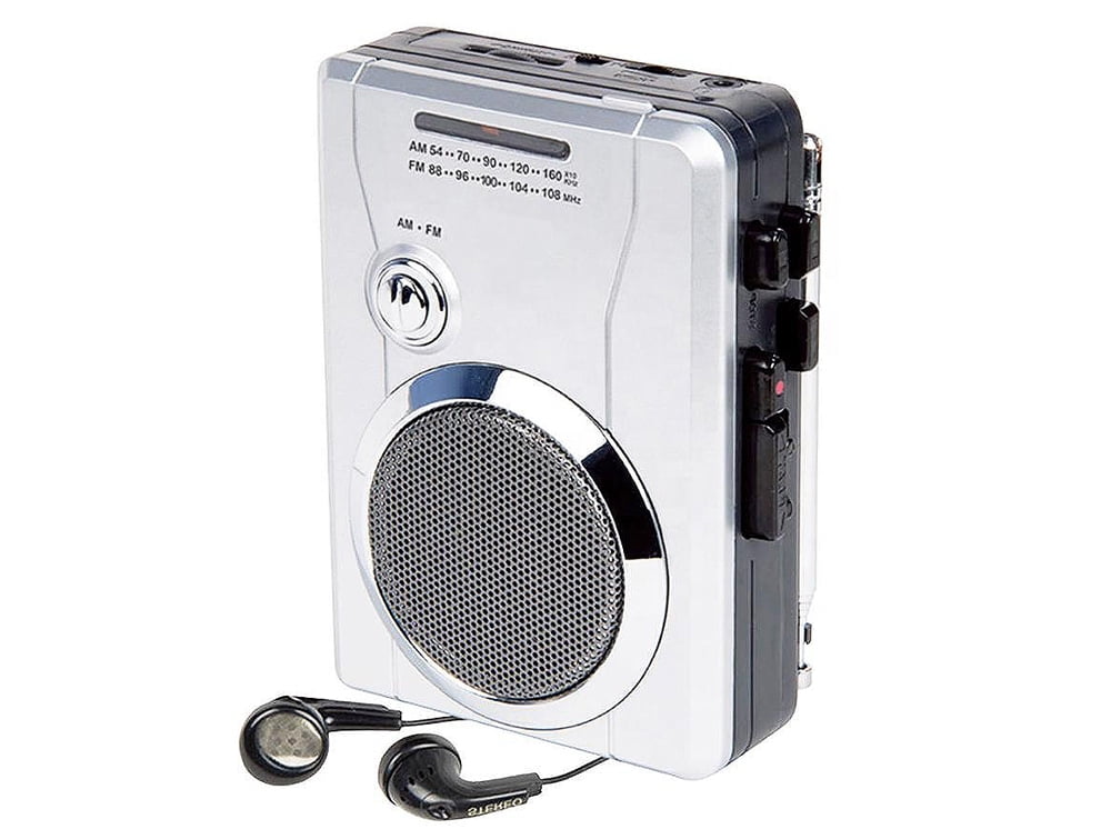 Portable All-in-1 Walkman: AM FM Radio, Cassette Player, Voice Recorder ...