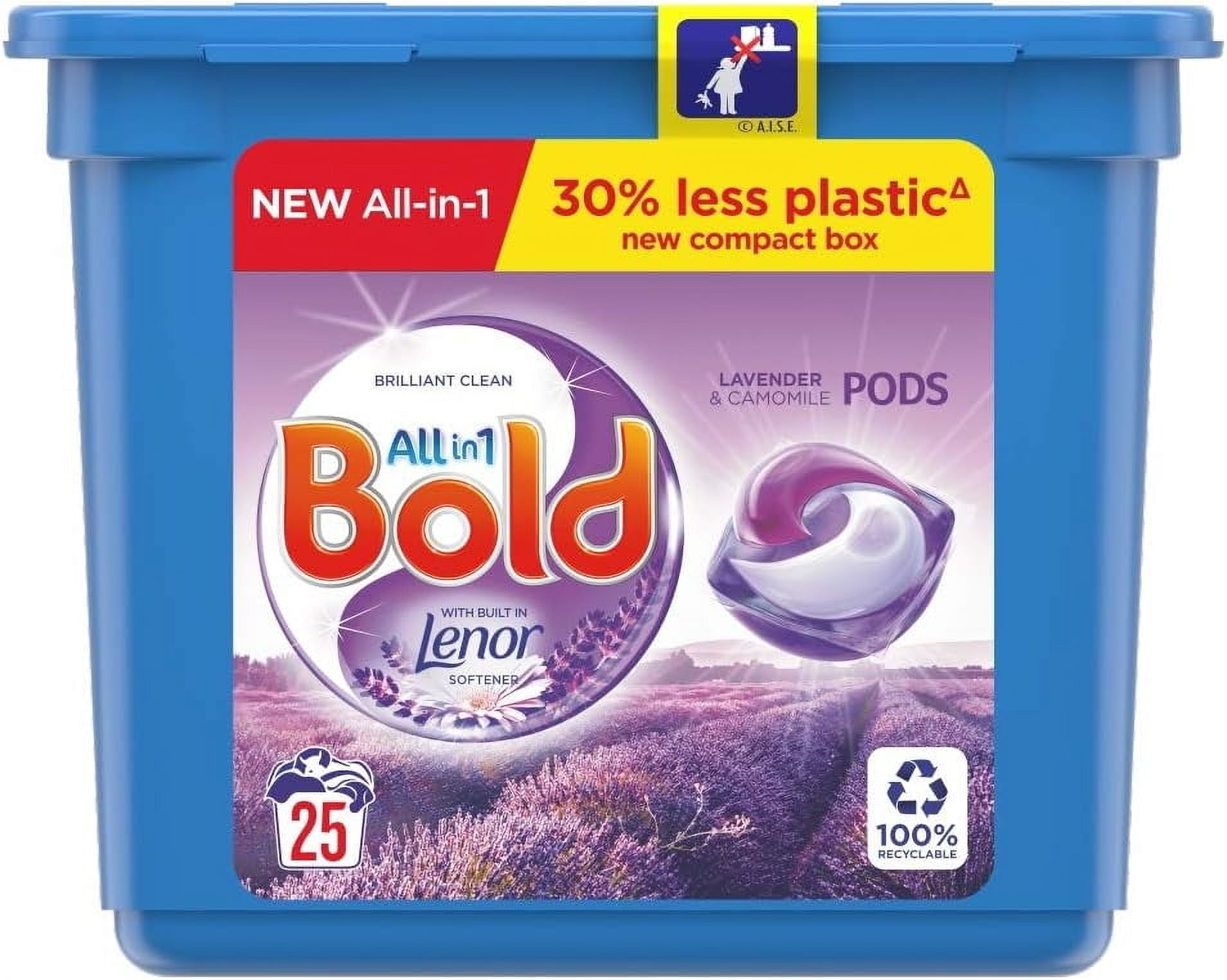 All-in-1 Pods Washing Liquid Capsules Lavender & Camomile 25 Washes ...