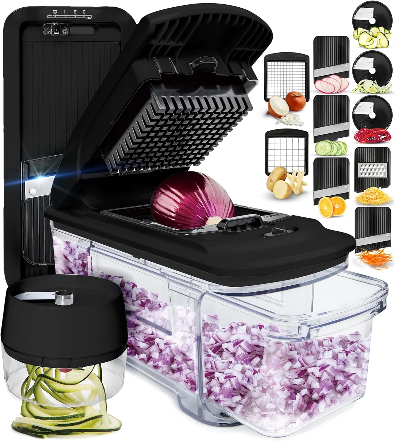 All-in-1 Vegetable Chopper and Mandoline Slicer for Kitchen - Cheese ...