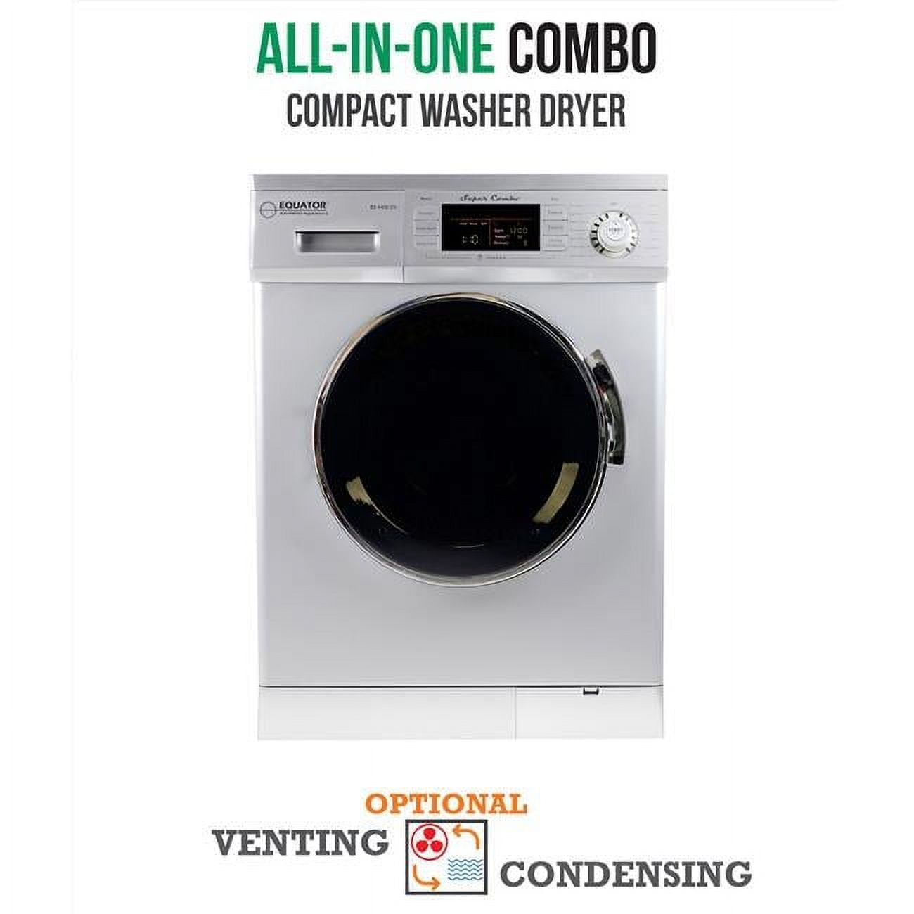 All-in-One 13 lb. 1200 RPM Compact Combo Washer Dryer with Optional ...