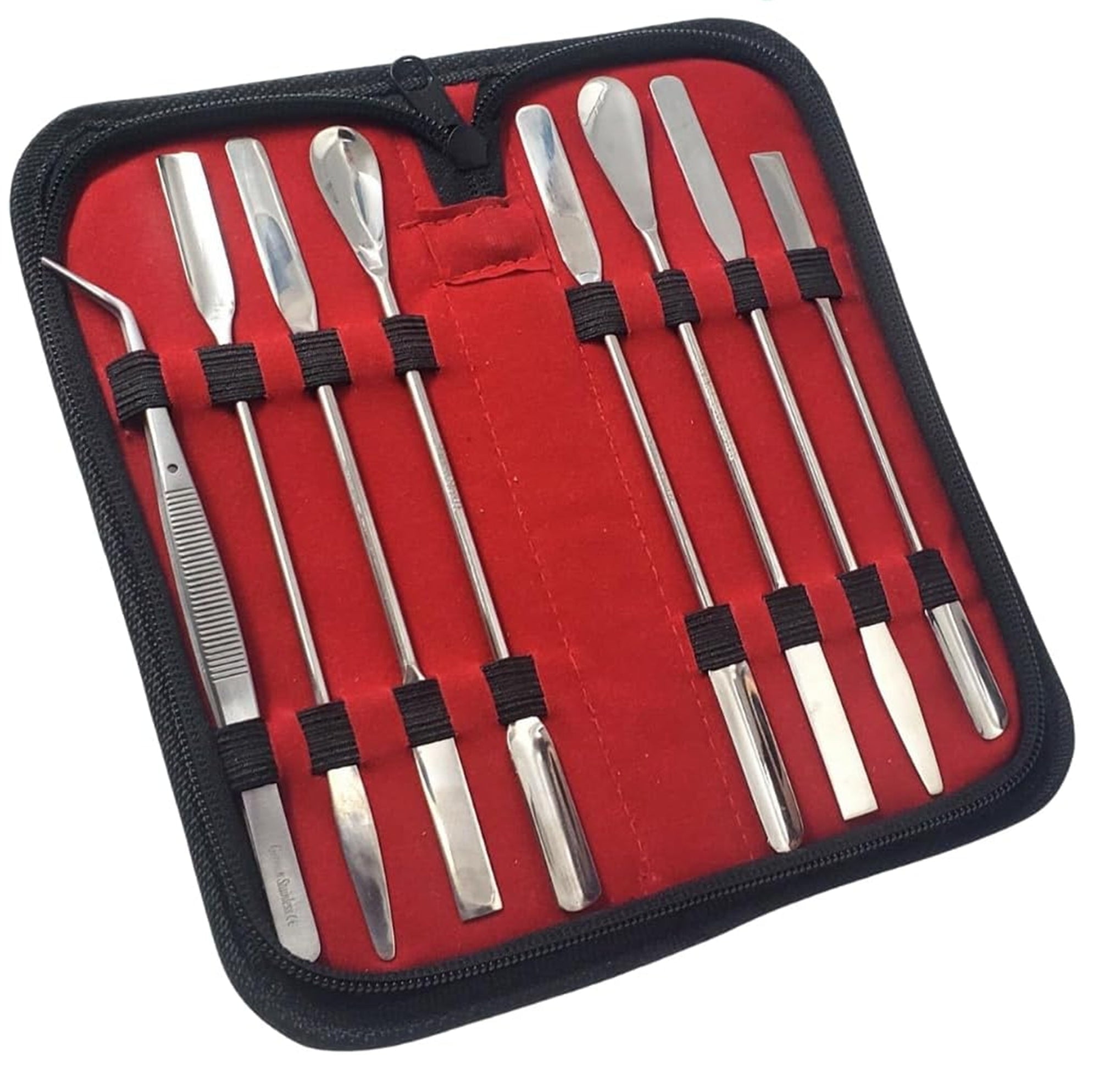 All-in-One 9 Pcs Kit Lab Spatulas Multipurpose Double Ended Shapes ...
