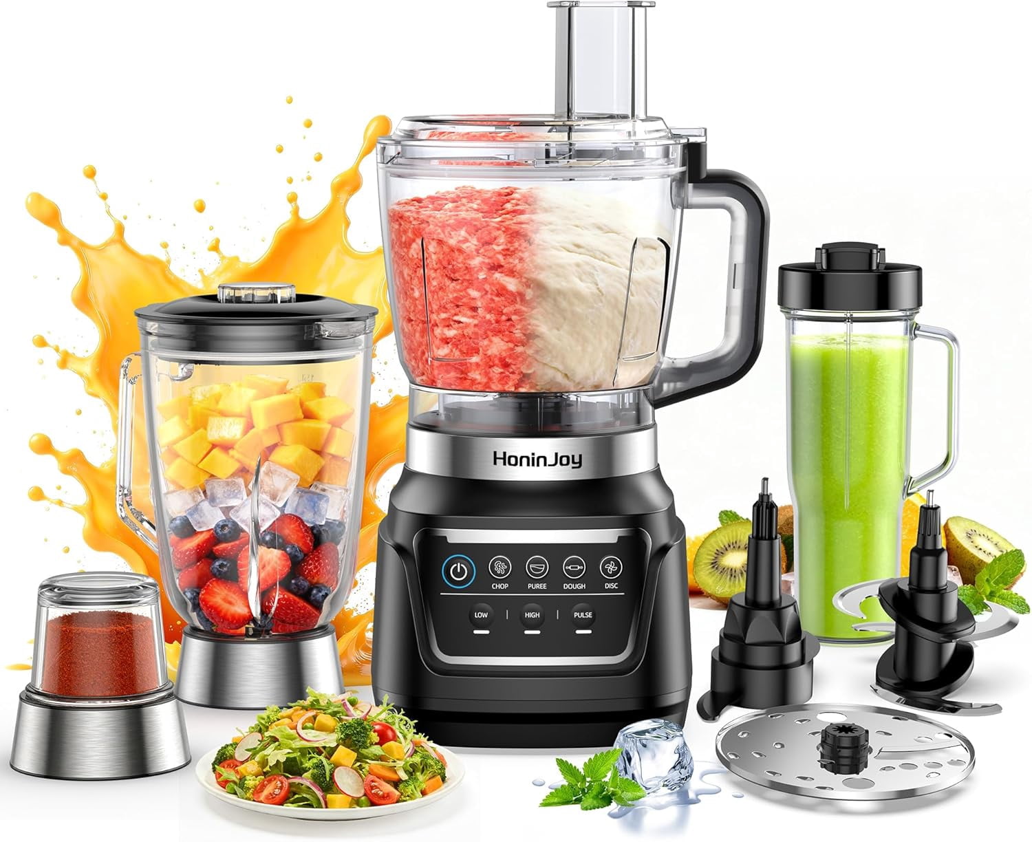 All-in-One Blender & Food Processor, 10-in-1 Professional Blender for ...