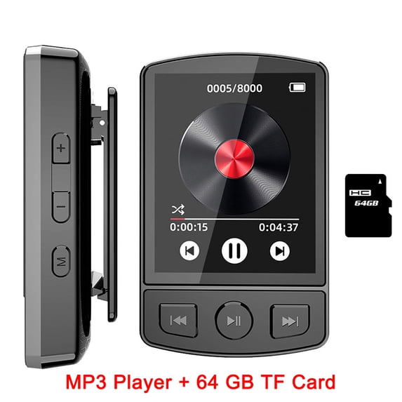 All-in-One Bluetooth MP3 Player: HiFi Sports Walkman with Clip, 1.8 ...