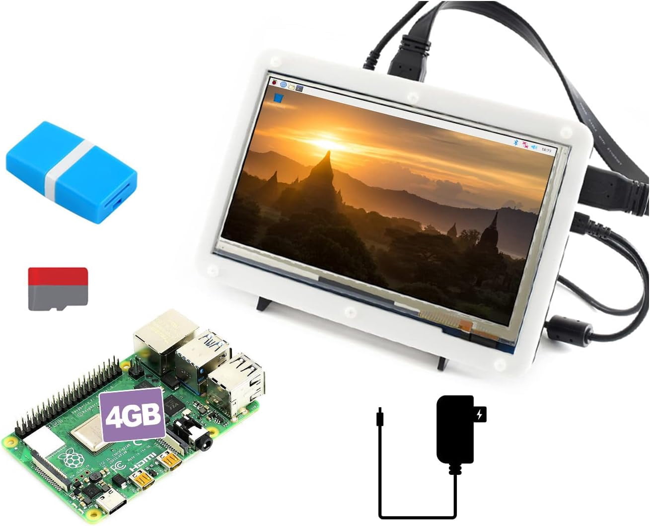 All-in-One Computer Includes 4 Model B 7inch Capacitive Touch HDMI LCD ...