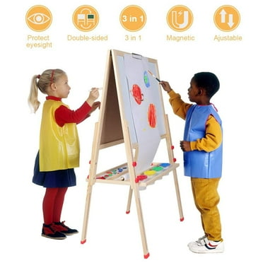 Kidzlane Art Easel for Children - Double-Sided Painting Dry Erase ...