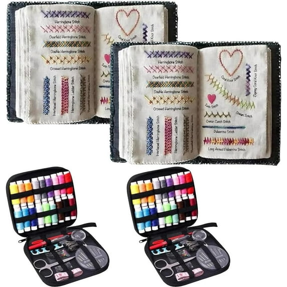 All-in-One Embroidery Stitch Book & Sewing Kit, Portable All-Scenario ...