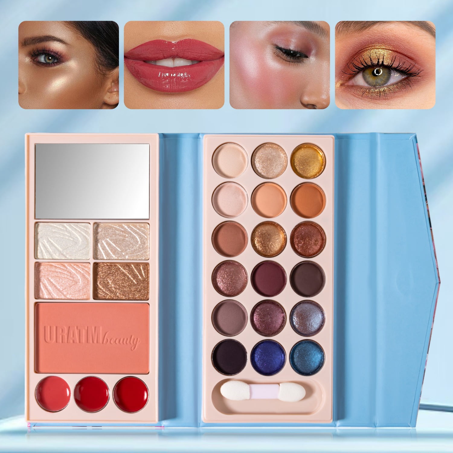All in One Makeup Kit - 18 Eyeshadow, 3 Lip Glosses, 1 Blushers, 4 ...