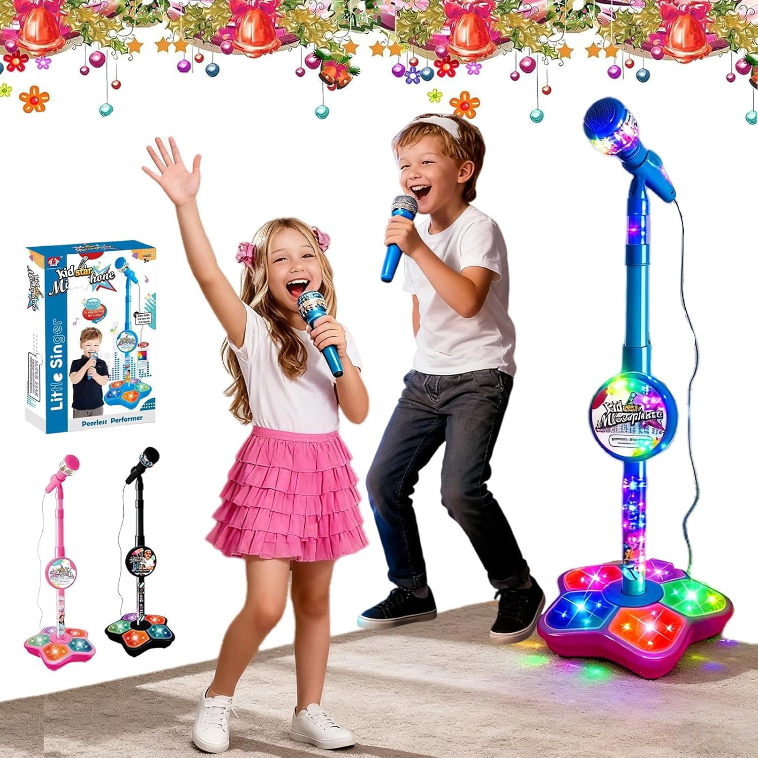 The All-in-One Microphone Toy, Karaoke Microphone with Adjustable Stand ...