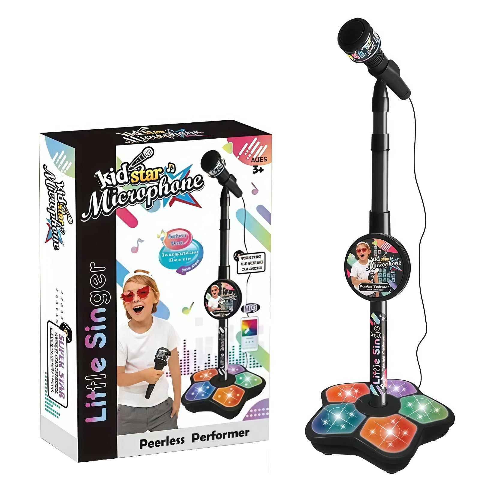 The All-in-One Microphone Toy, Kids Karaoke Machine with Adjustable ...
