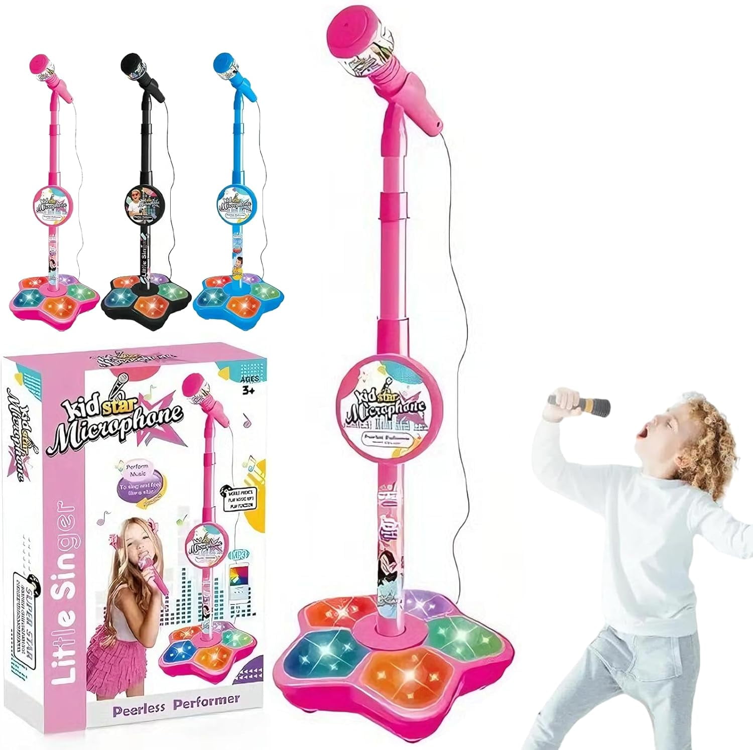 The All-in-One Microphone Toy, Kids Karaoke Machine with Adjustable ...