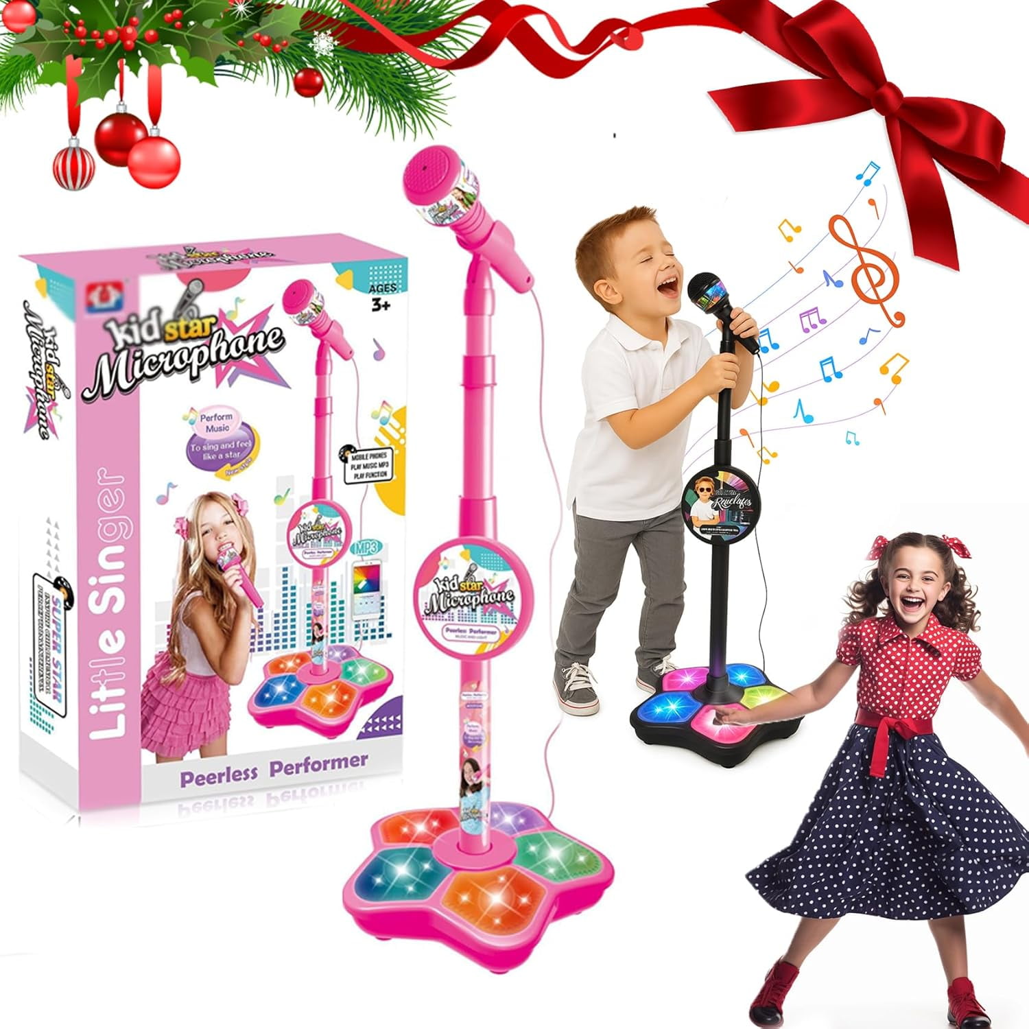 The All-in-One Microphone Toy - Kids Karaoke Machine with Adjustable ...