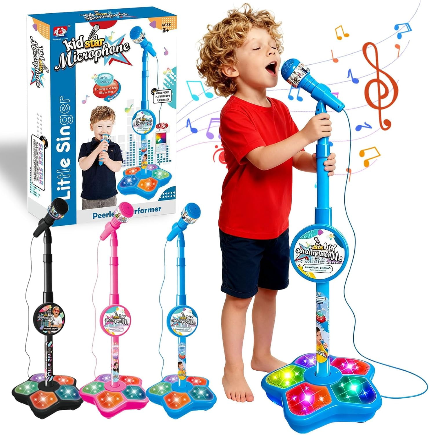 The All-in-One Microphone Toy, Microphone with Stand Adjustable ...