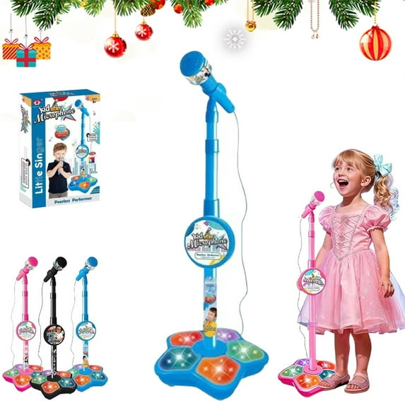The All-in-One Microphone Toy, Microphone Toy with Adjustable Stand LED ...