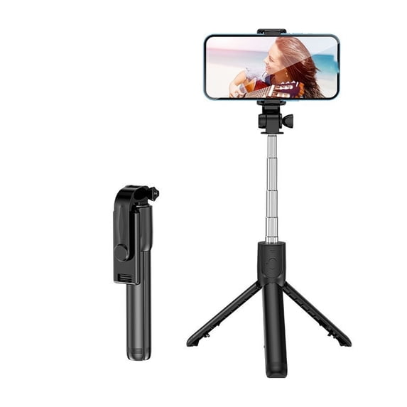 All-in-One Mini Selfie Stick Tripod with Bluetooth Remote Camera Mount ...
