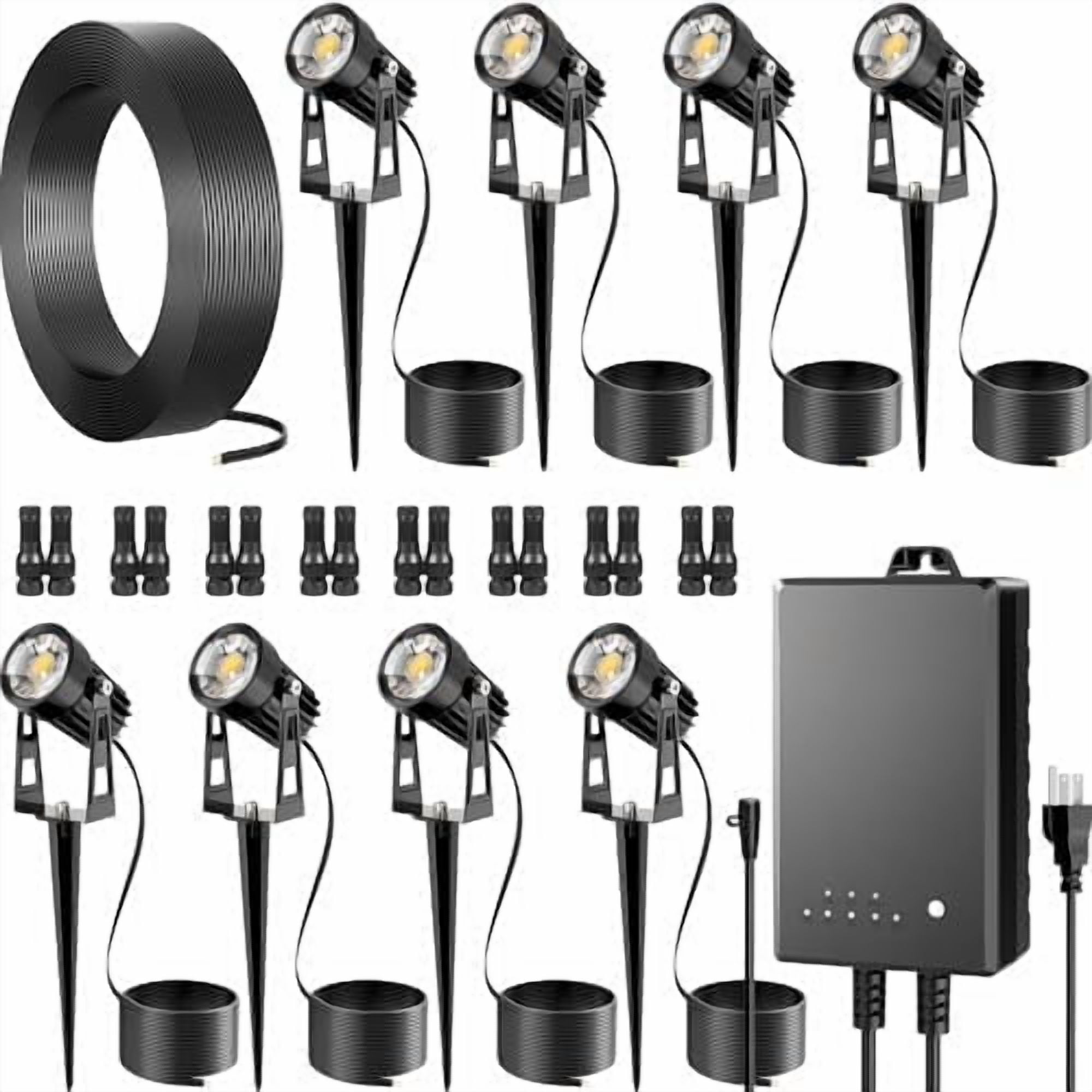 All-in-One Outdoor Low Voltage Landscape Lighting Kit, LED Landscape ...