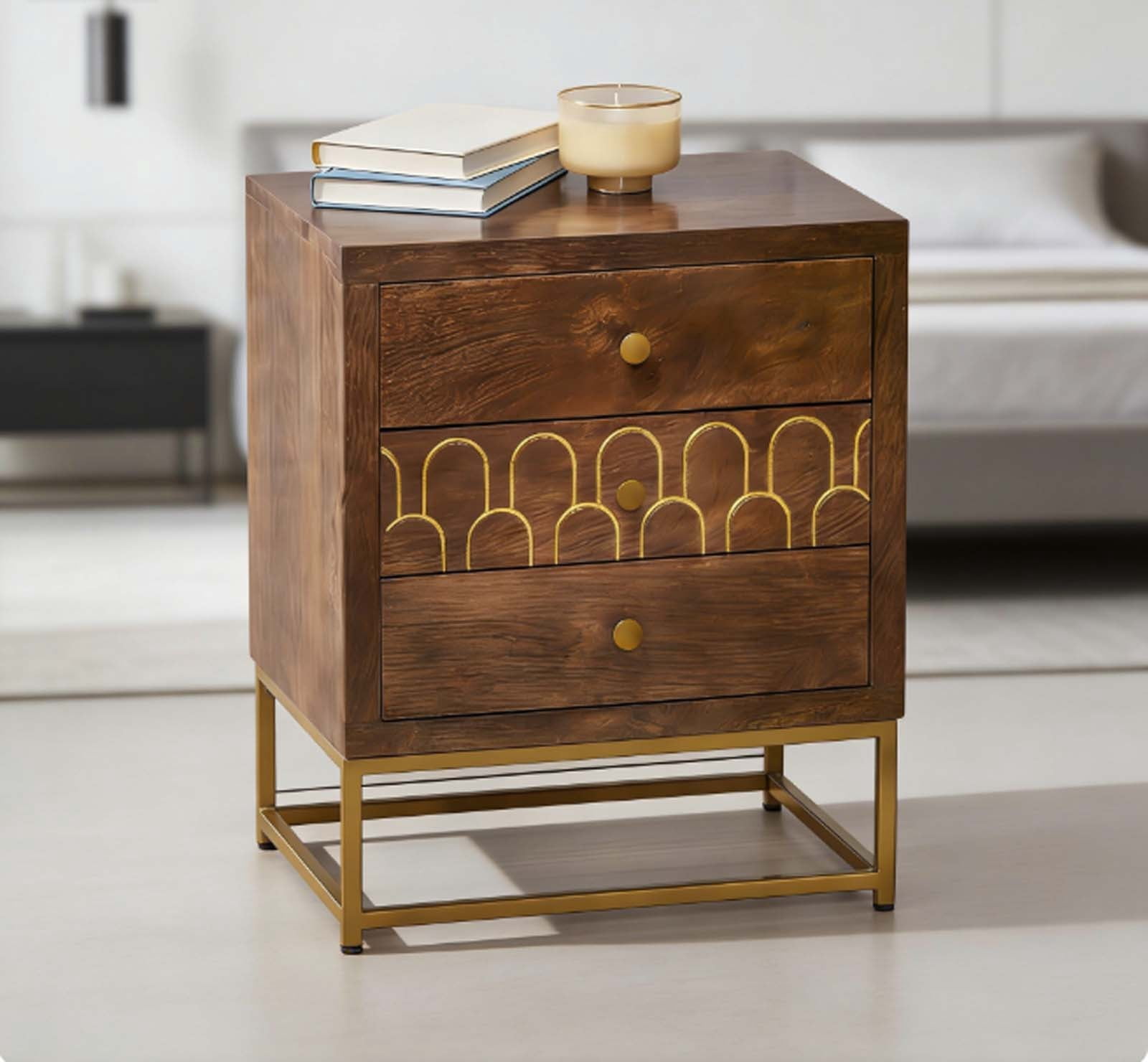 All-in-One Wide Nightstand: Vintage, Farmhouse & Antique Style Combined ...