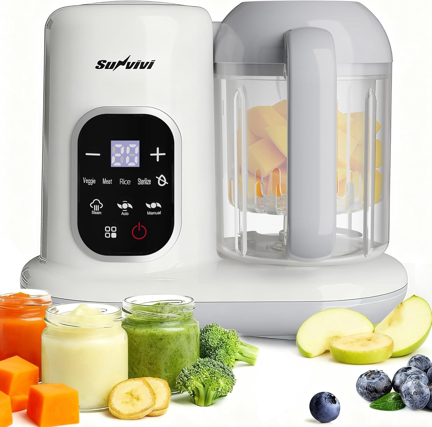 All-in-one Baby Food Processor with Steam Heating Unfreeze Blender ...