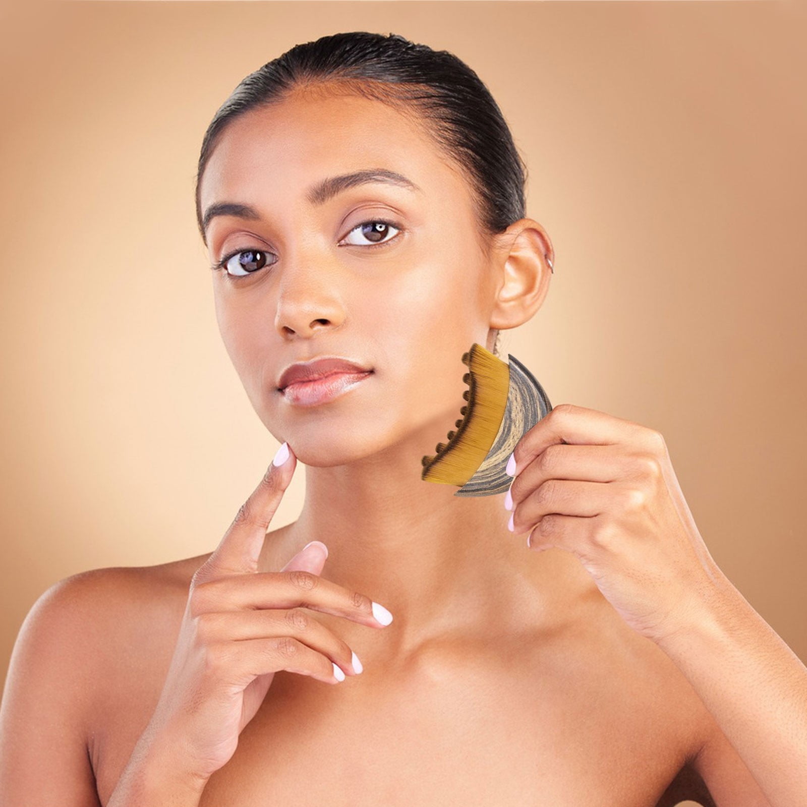 All-in-one Facial Brush: Lymphatic Massage, Dry Exfoliation, Jawline Lifting, Pore Cleansing ...