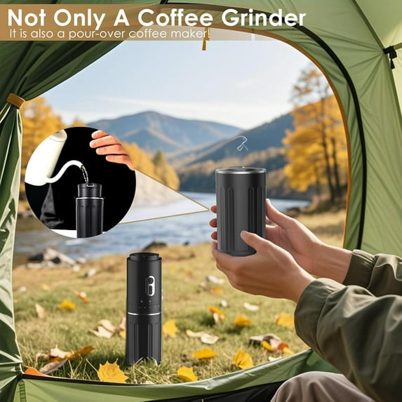 All-in-one Pour Over Coffee Maker Portable Electric Burr Coffee Grinder ...