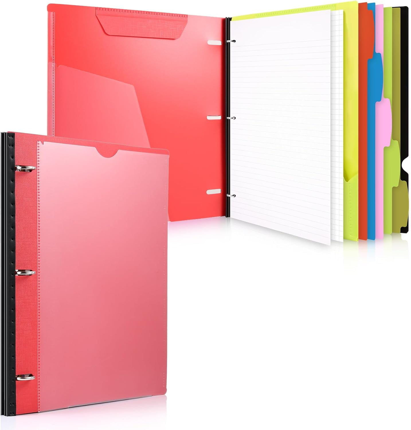 All-in-one Telescoping Binder Notebook, Refillable 3 Ring Binder with ...