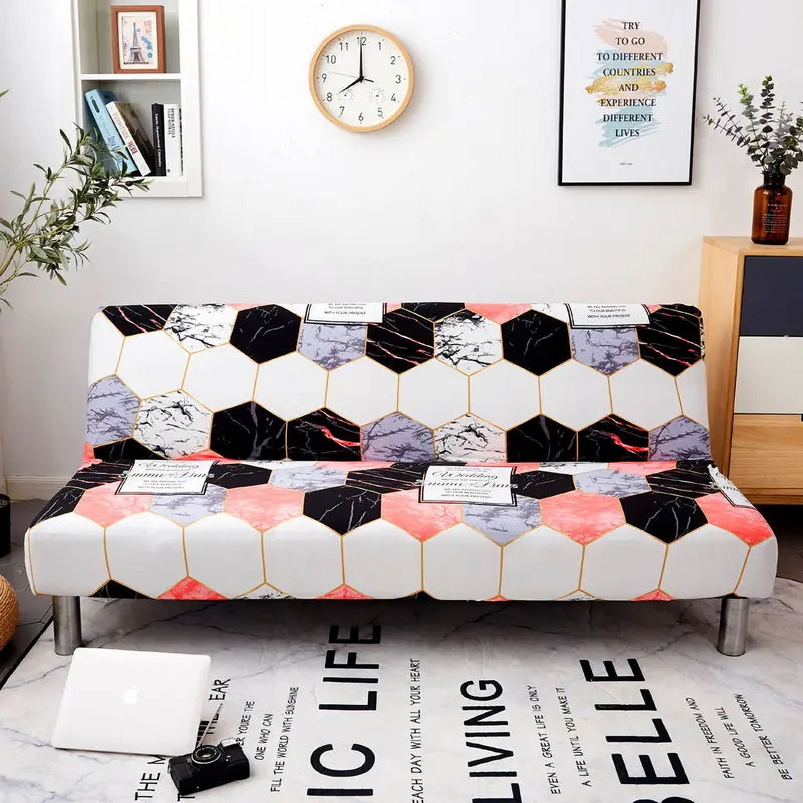 All-inclusive Folding Sofa Bed Cover Tight Wrap Sofa Towel No armrests ...