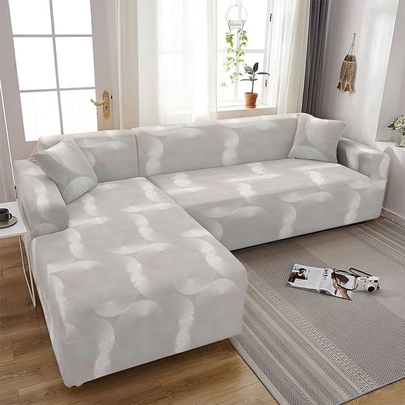 All-inclusive L Shaped Sofa Cover Living Room Elastic Furniture Cushion ...