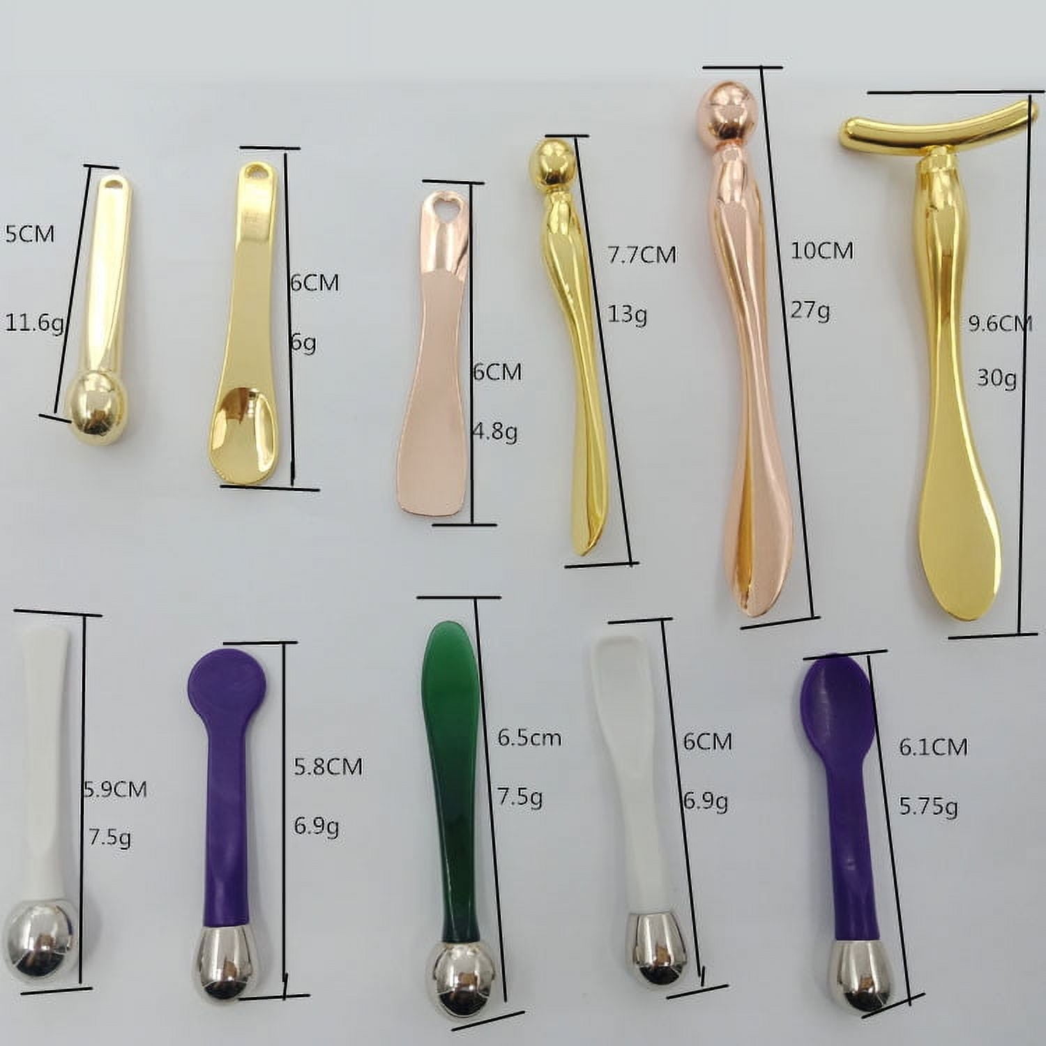 All kinds of metal scoop eye cream stick cosmetics sub-spoon cream ...