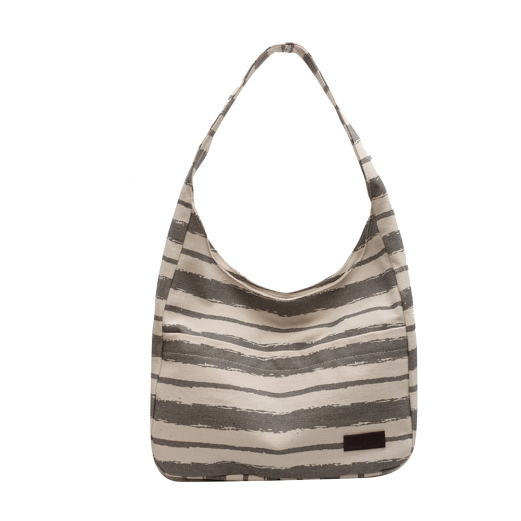 All-matching Stripe Shoulder Bag for Women Top Handle Handbag Lady ...