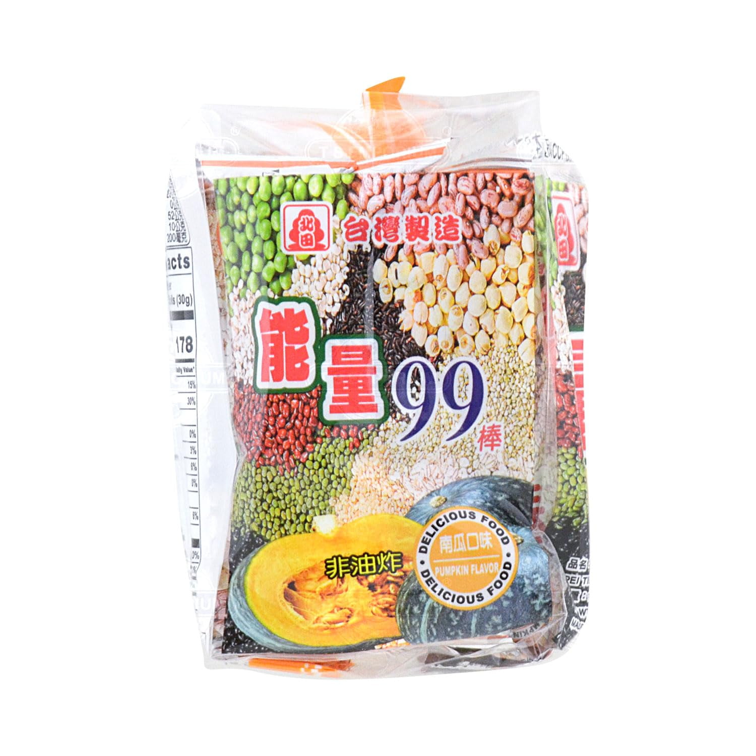 All natural Pei Tien Energy 99 rice cake roll 6.35oz (Pumkin Flavor, 4 ...