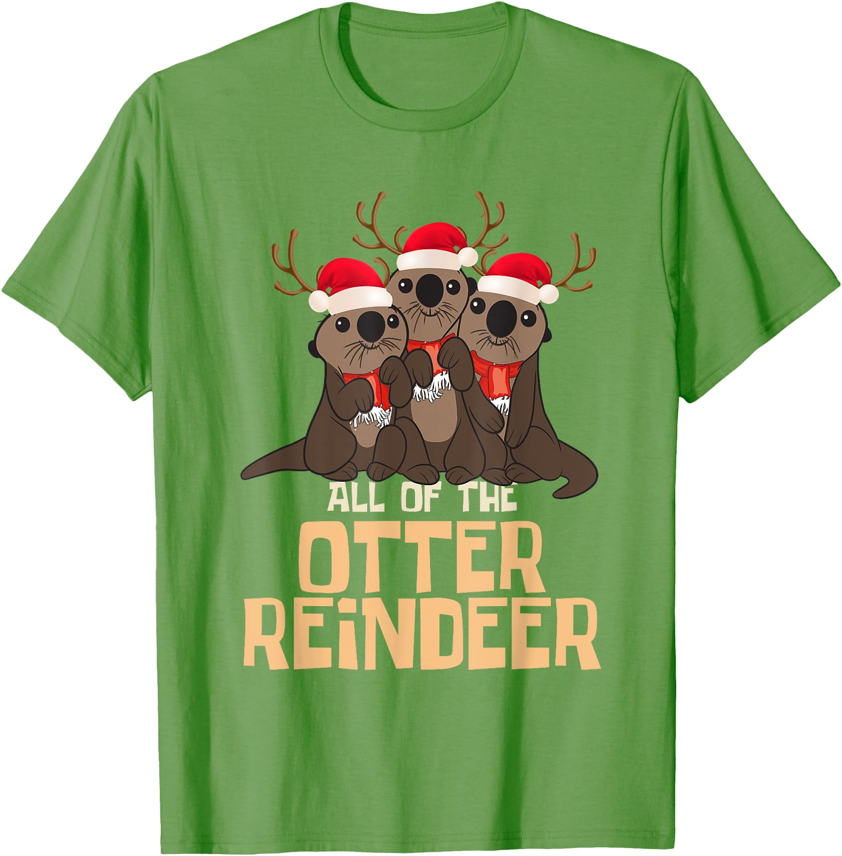 All of the Otter Reindeer Christmas Funny Cute Softystyle Unisex T ...