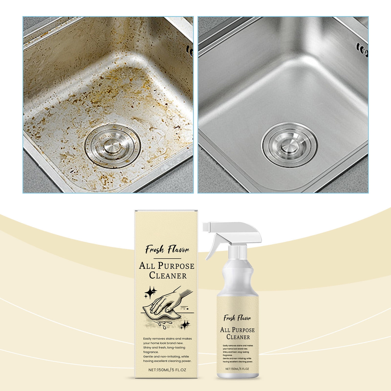 All-purpose Kitchen Pots Pan Cleaner Kitchen Cleaner Spray Clean Up ...