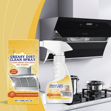 Kitchen Oil Stain Remover Spray | Heavy Duty Range Hood Cleaner - Grease & Fume Purifier | Deep ...