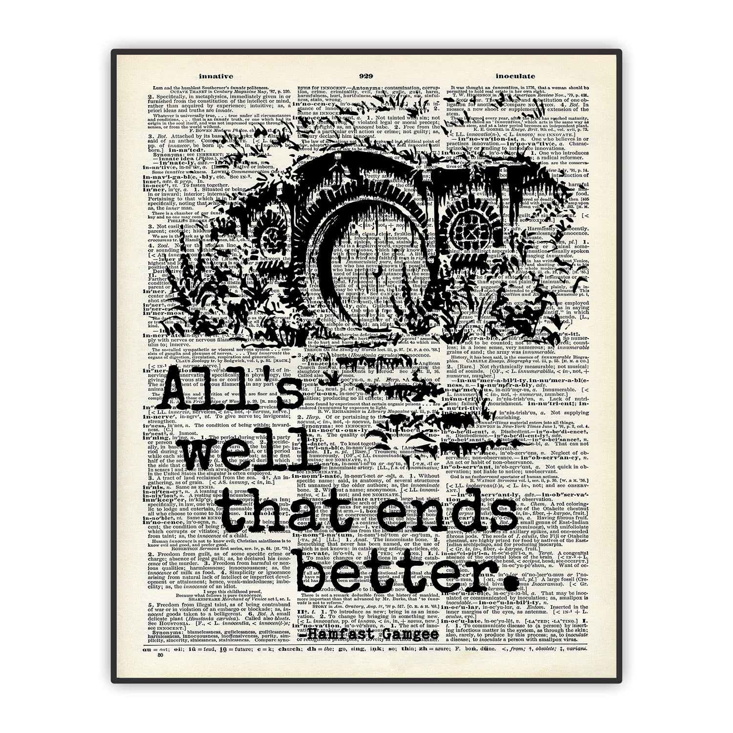 All's Well That Ends Better Quote Print, Lord of the Rings Decor, J.R.R. Tolkien Quote Poster ...