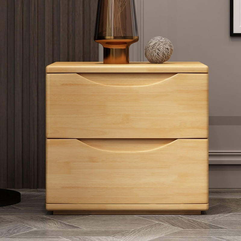 All solid wood nightstand Scandinavian simple modern storage storage ...
